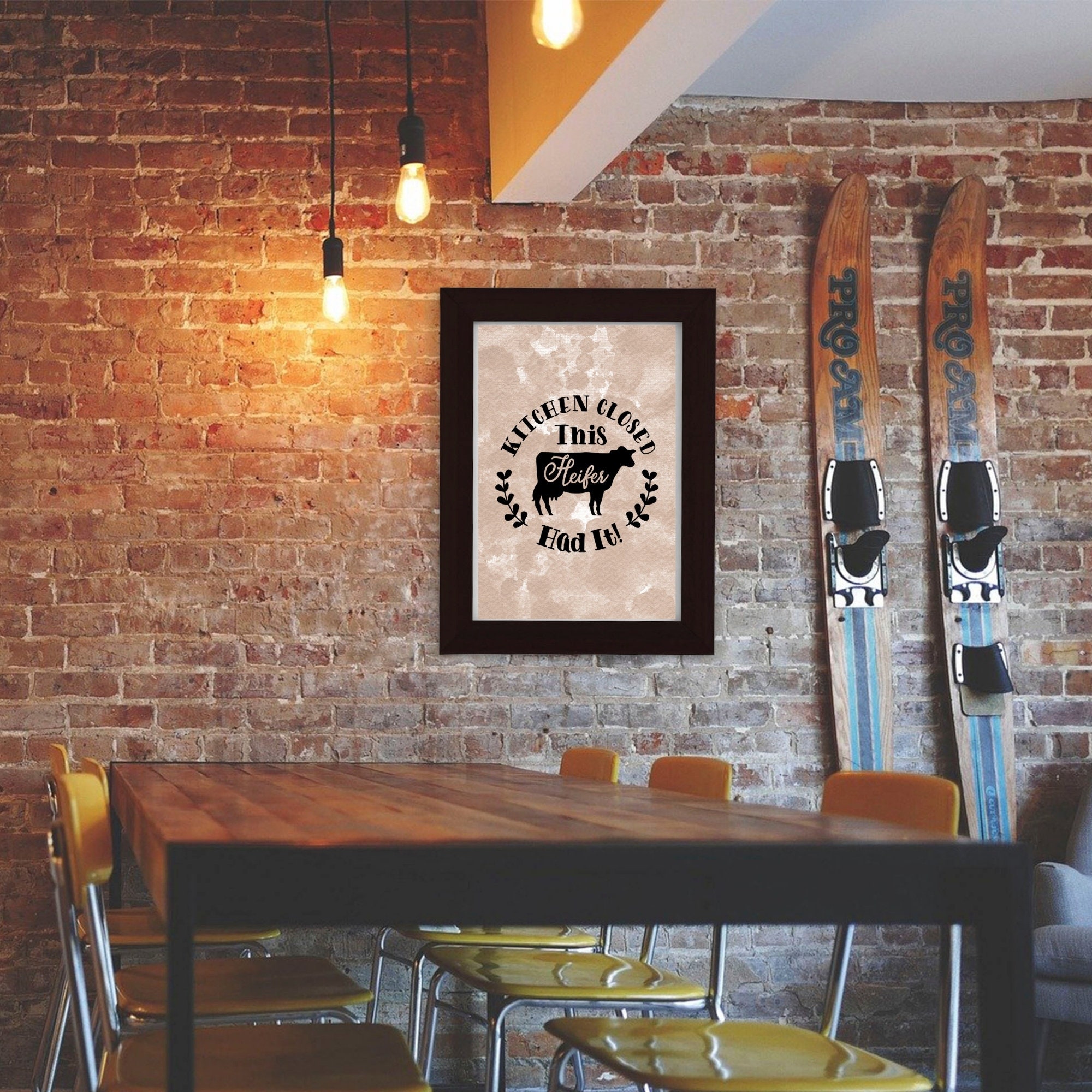 Kitchen closed this Heifer had it Kitchen quote Printable | Etsy