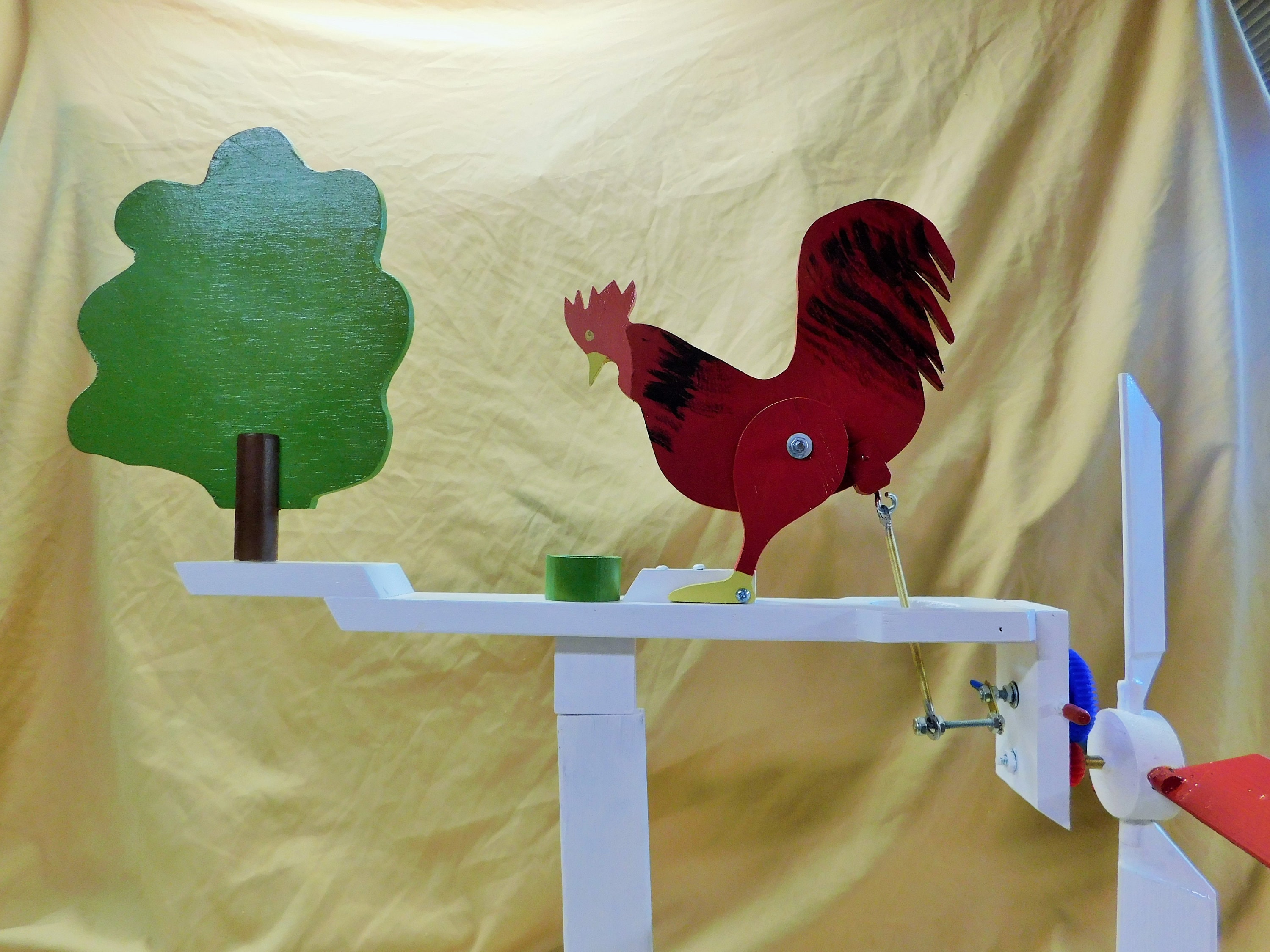 Pine Wood Chicken Whirlygig - Wind Powered Kinetic Sculpture - Etsy
