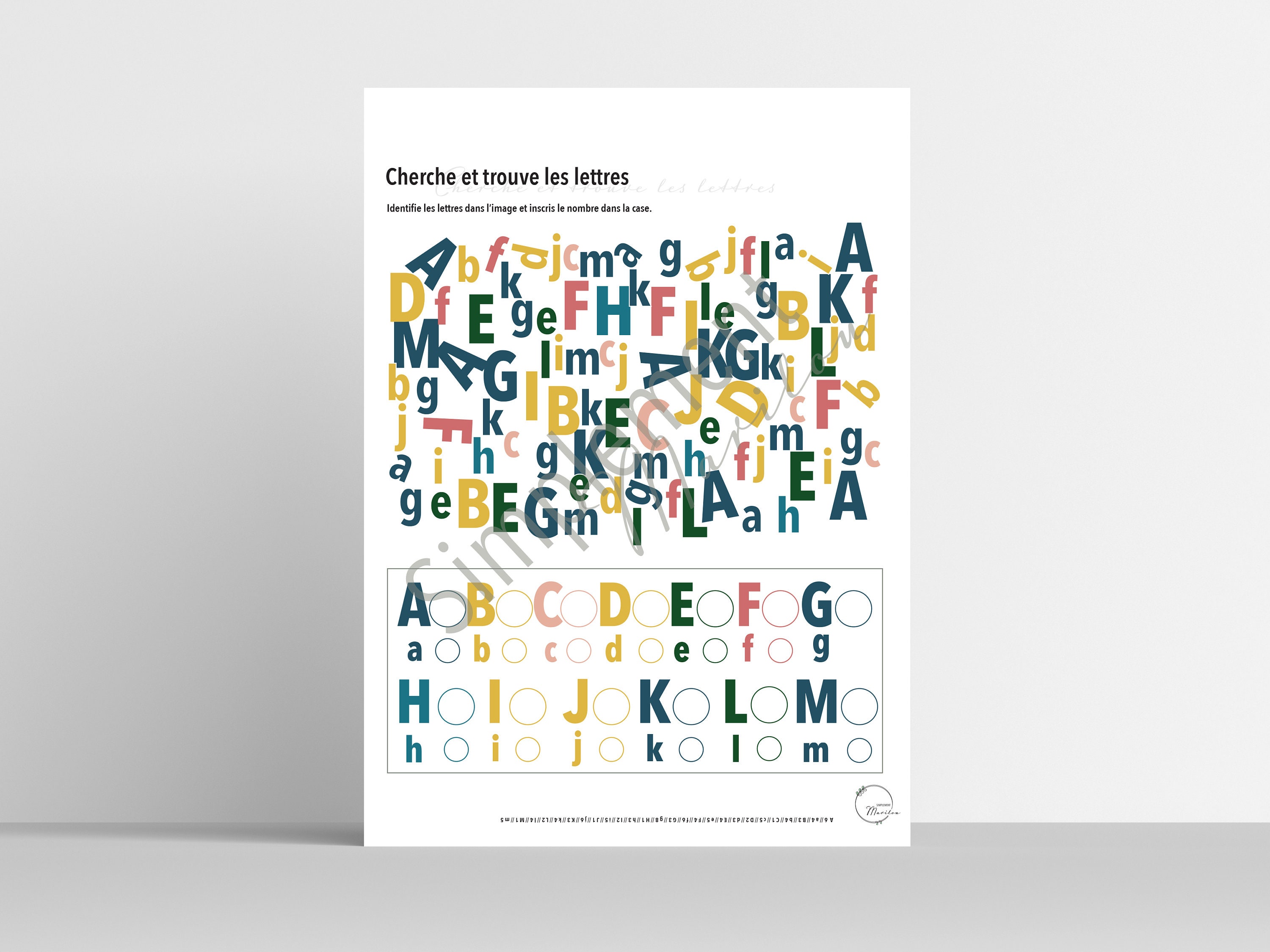 Cherche et trouve les lettres et les chiffres NUMÉRIQUE - Etsy Canada