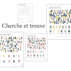 Cherche et trouve les lettres et les chiffres NUMÉRIQUE - Etsy Canada