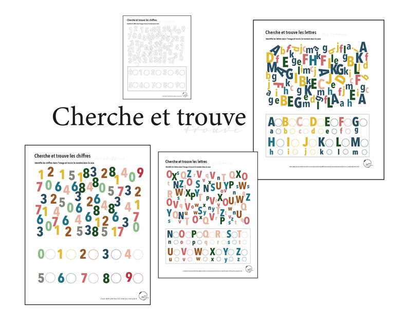 Cherche et trouve les lettres et les chiffres NUMÉRIQUE - Etsy Canada