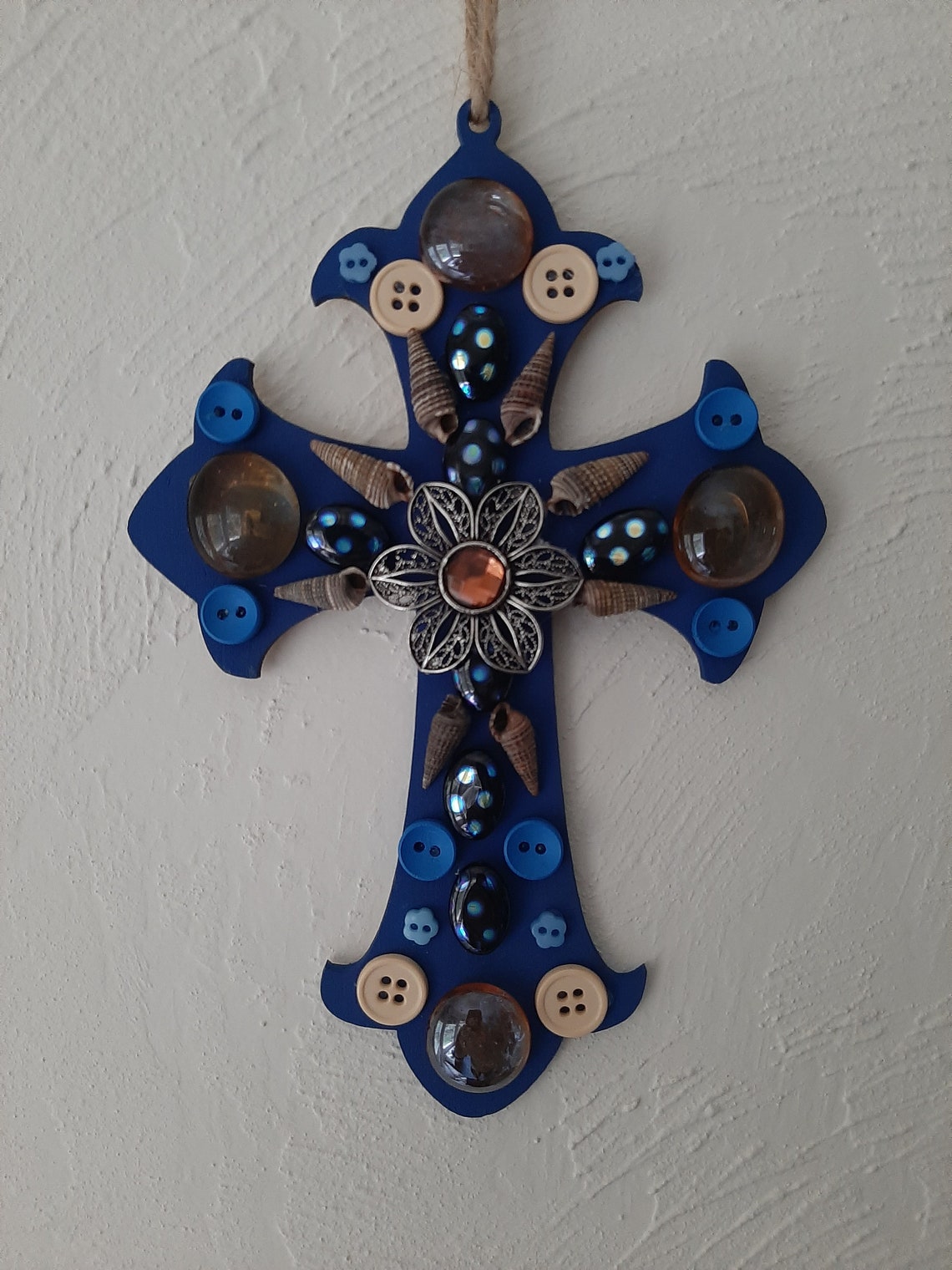 Decorative Multi-embellishment Wood Cross Wall Hanging - Etsy