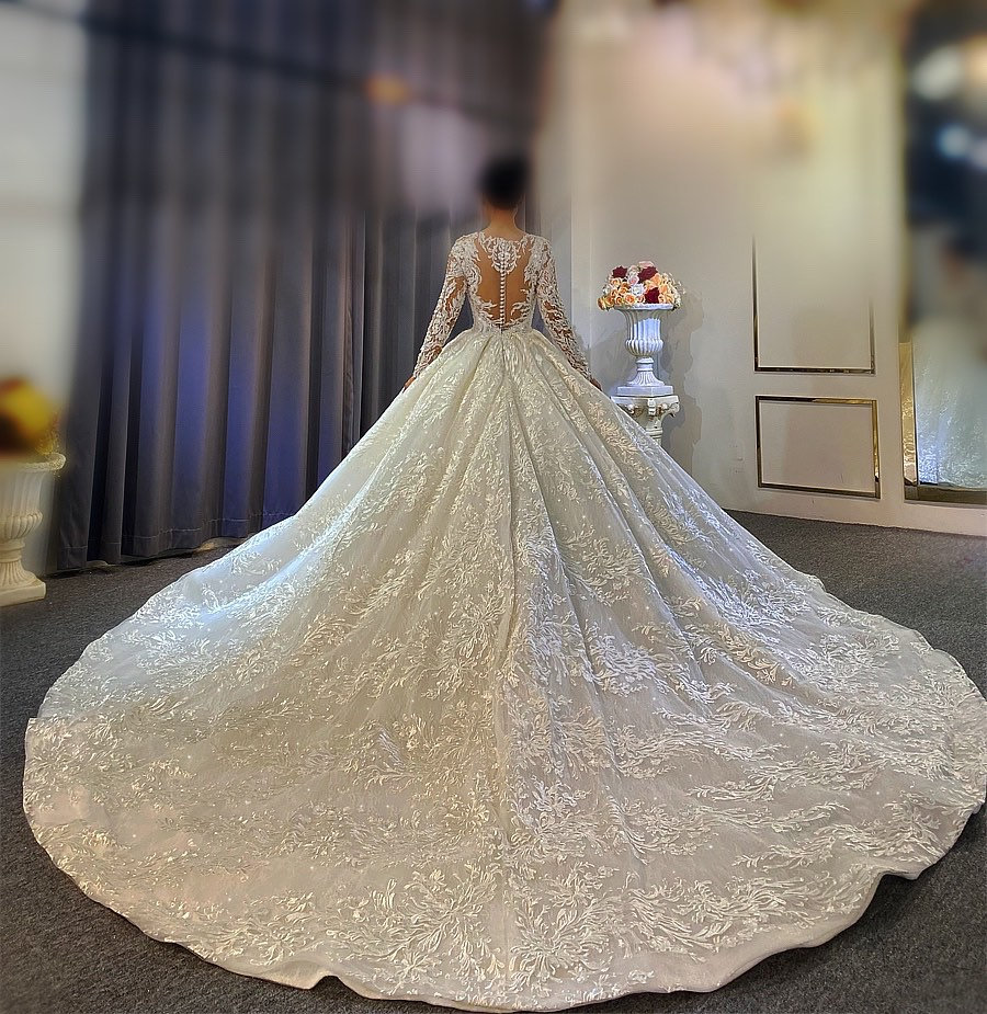 Luxury Beading Lace Embroidery Shimmering Vintage Long Sleeve - Etsy