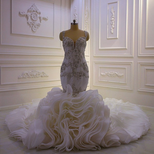 Trumpet Wedding Dress - Etsy