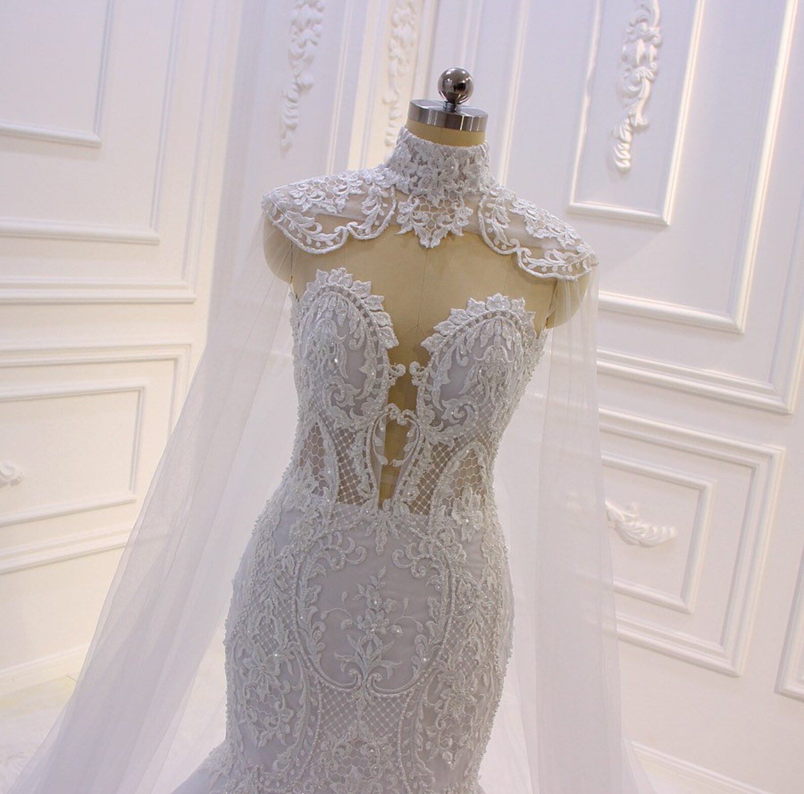 Sale Custom-made Luxury Lace Embroidery With Beading - Etsy