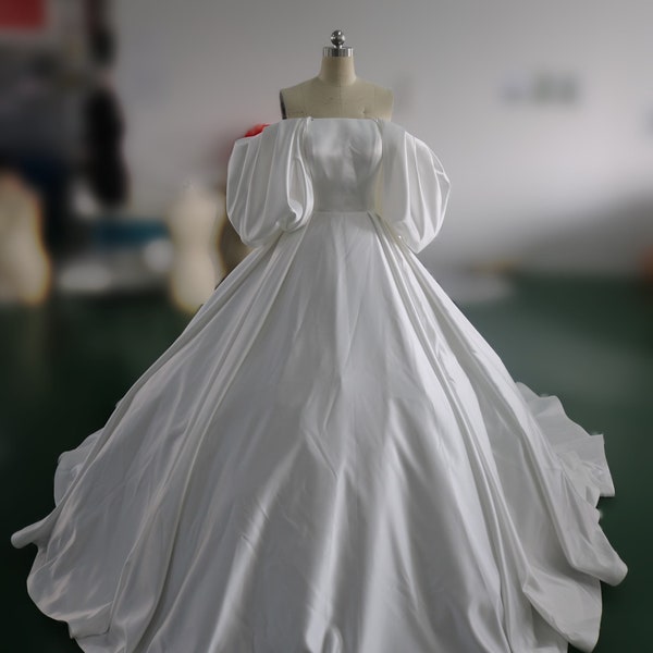 Puffy Sleeve Princess Wedding Dress - Etsy