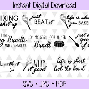 Kitchen Mixer Package - SVG JPEG PDF Digital Cut Files - Instant ...