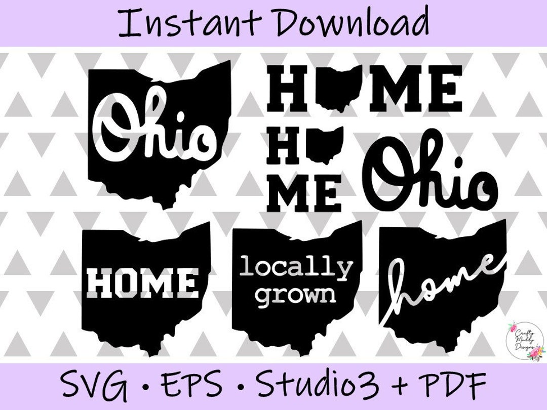 Ohio Home Script Ohio Package - SVG EPS PDF Digital Cut Files - Instant ...