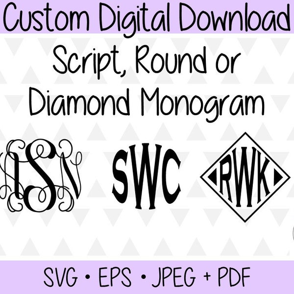 Shape Monogram - Etsy