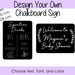 Custom Chalkboard Sign Choose Your Font Color and Text - Etsy