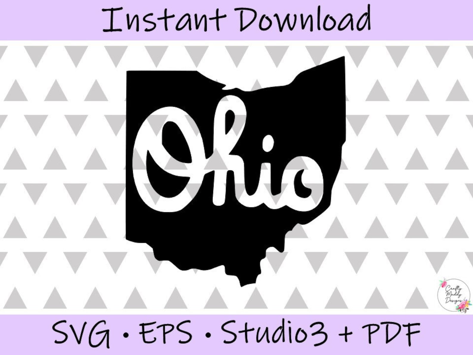 Ohio With Script Ohio SVG EPS PDF Digital Cut Files | Etsy