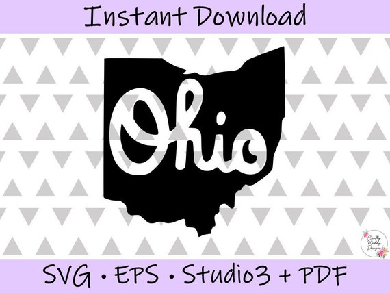 Ohio With Script Ohio SVG EPS PDF Digital Cut Files - Etsy