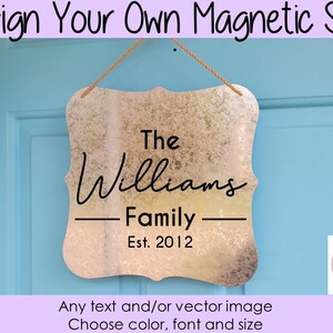 Custom Metal Magnetic Sign - Choose Your Font, Color, and Text ...