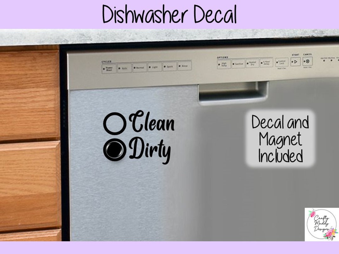 Vinyl Decal for Dishwasher- Choose Your Color and Text - Appliance ...