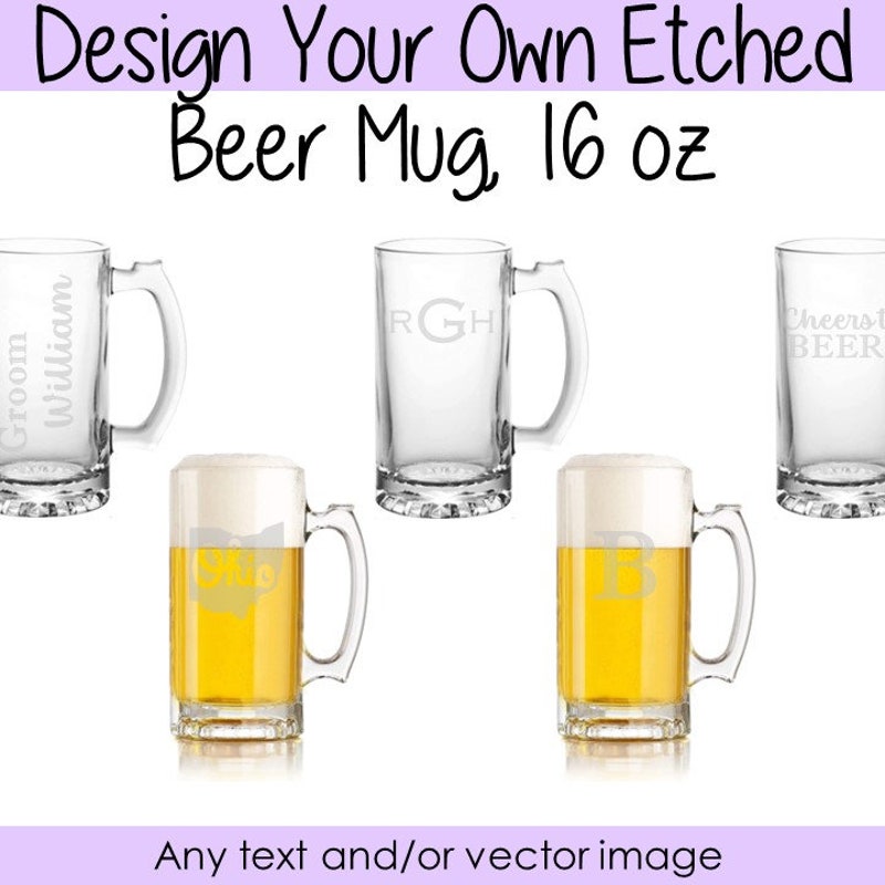 Etched Beer Mugs - Etsy