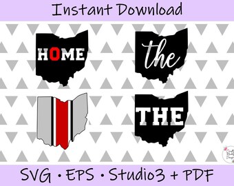 Ohio Home Script Ohio Package SVG EPS PDF Digital Cut Files | Etsy