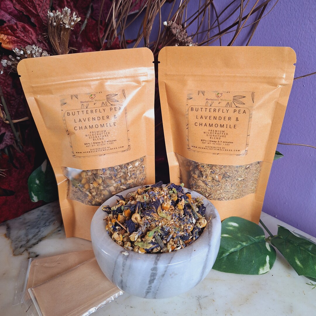 Butterfly Pea, Lavender, & Chamomile Calming Nootropic Tea Blend ...