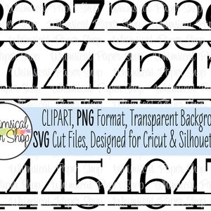 Split Monogram SVG & Clipart Set, Table Number Svg, Split Number Svg ...