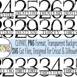 Split Monogram SVG & Clipart Set, Table Number Svg, Split Number Svg ...