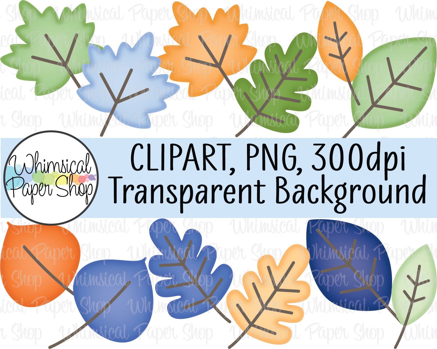 Fall Leaves Clipart SVG Set Fall Leaf Clipart Green Leaf - Etsy