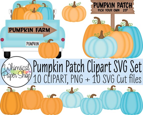 Fall Clipart SVG Set Pumpkin Clipart Pumpkin Patch Svg Old - Etsy