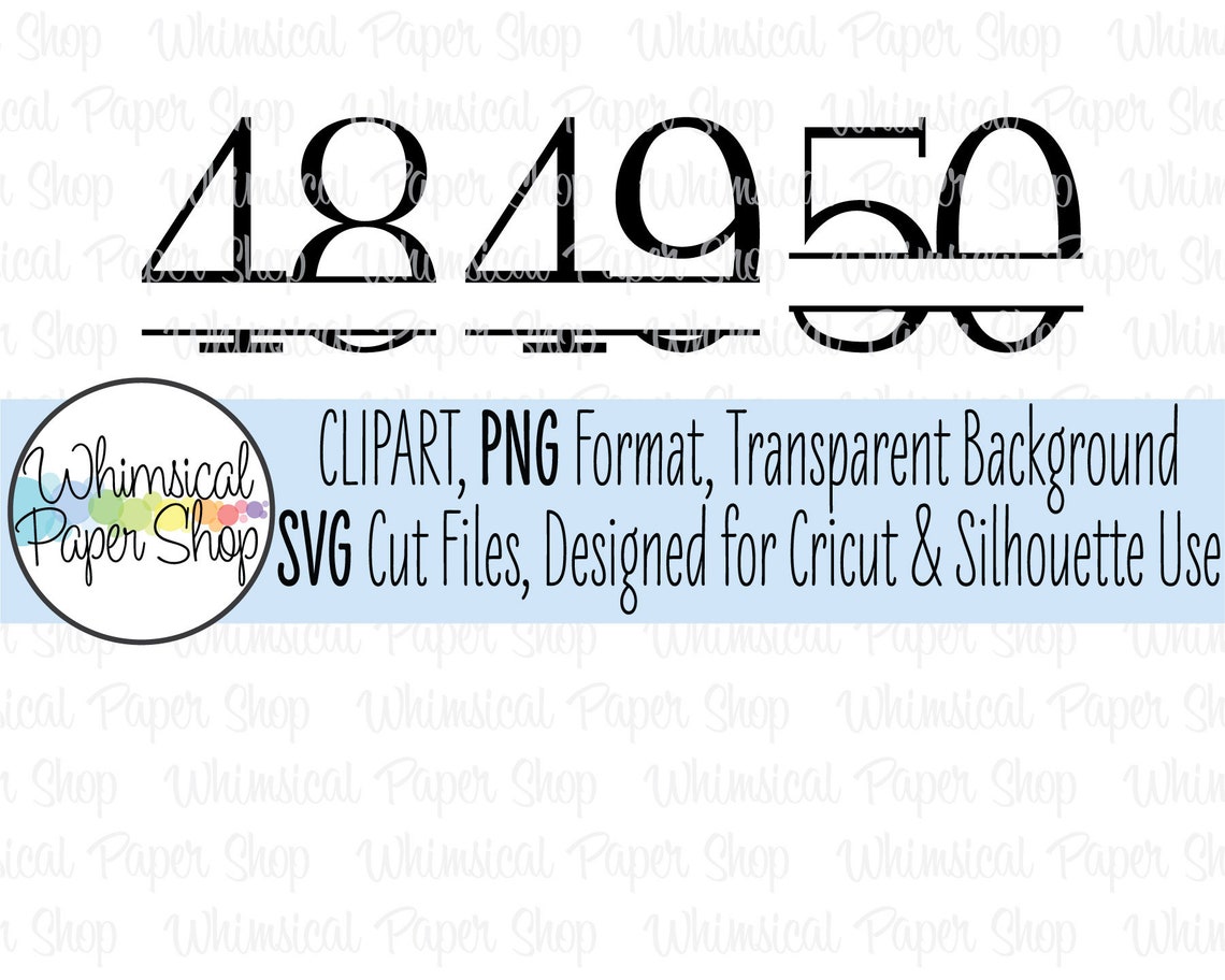 Split Monogram SVG & Clipart Set Table Number Svg Split - Etsy