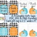 Pumpkin Gift Tags Printable Thank You Tag Fall Favor Tags - Etsy