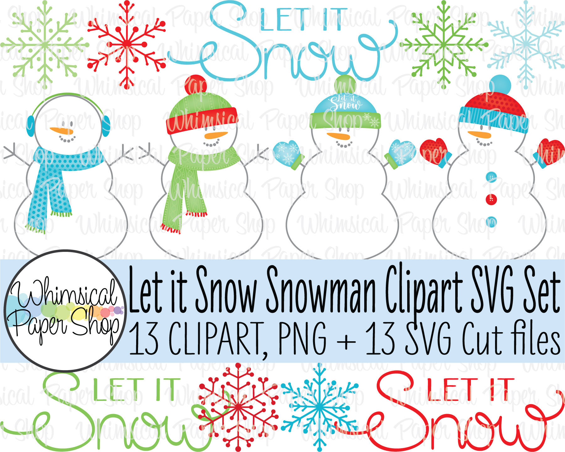 Winter Clipart SVG Set Snowflake Svg Snowflake Clipart - Etsy