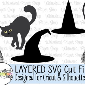 Halloween Broom SVG Clipart Set, Witch Boots Clipart Svg, Black Cat ...