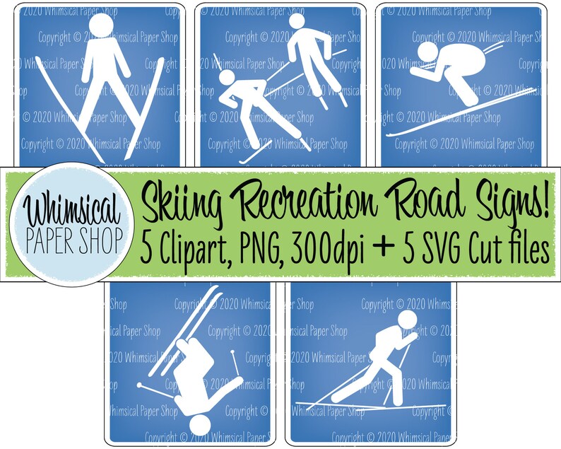 Sports Stick Figure Icons Clipart SVG Set Stickman Ski - Etsy Australia