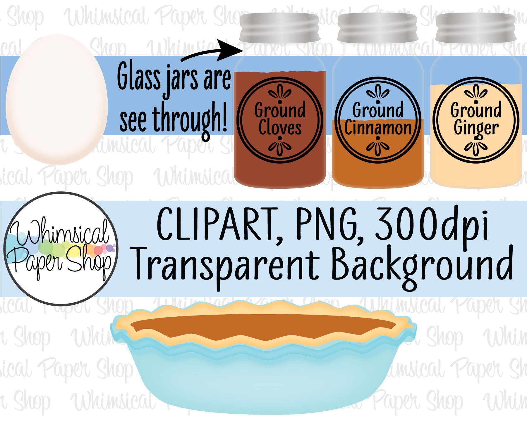 Pumpkin Pie Clipart SVG Set Baking Clipart Baking Svg | Etsy