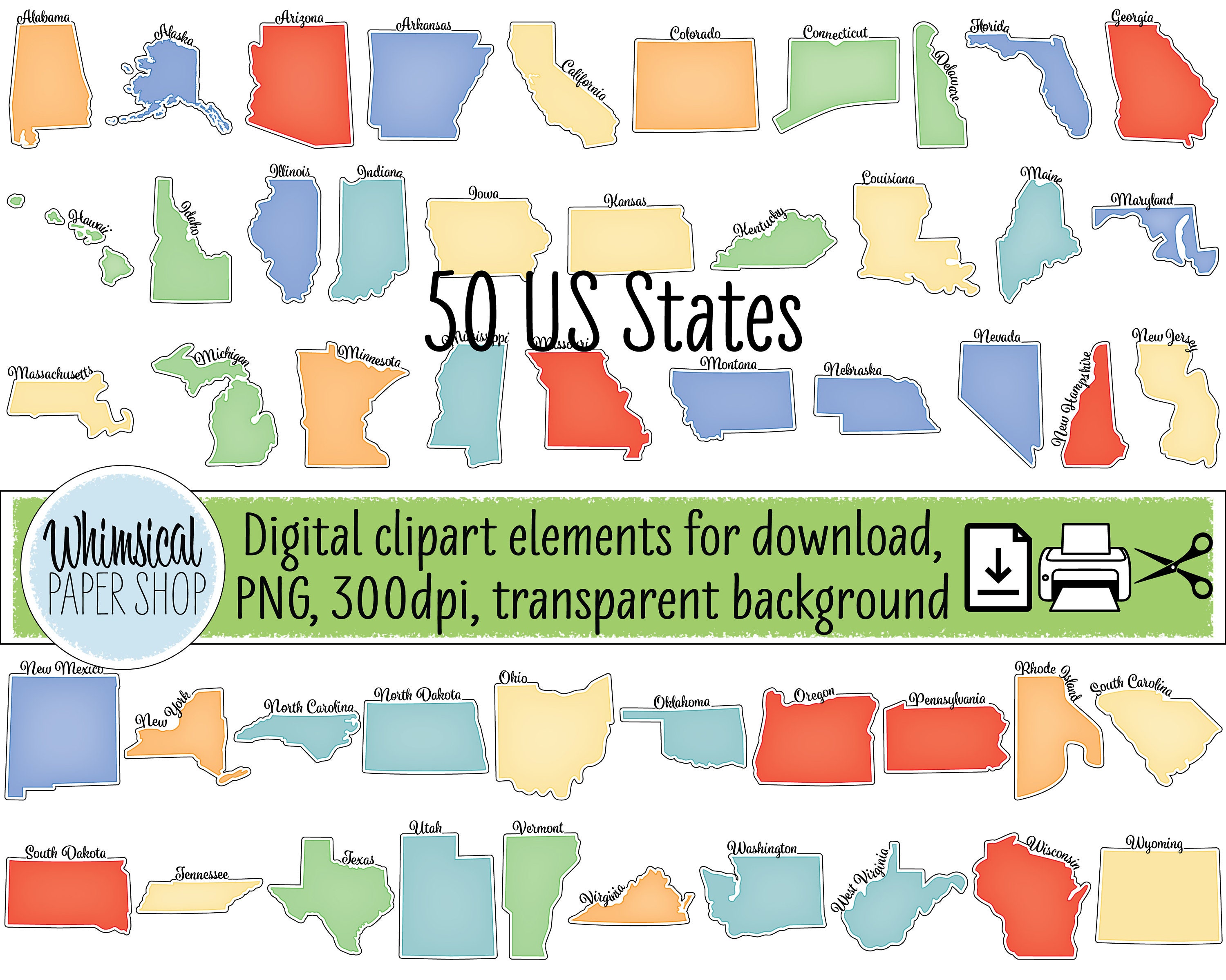 State Shapes And Names