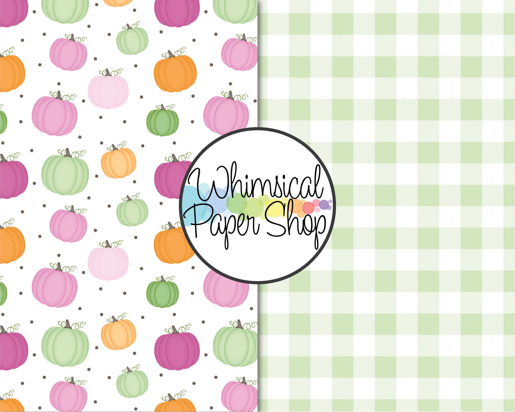 Fall Digital Papers Seamless Pattern Thanksgiving Pink - Etsy