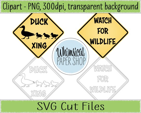 Duck Crossing Sign Clip Art