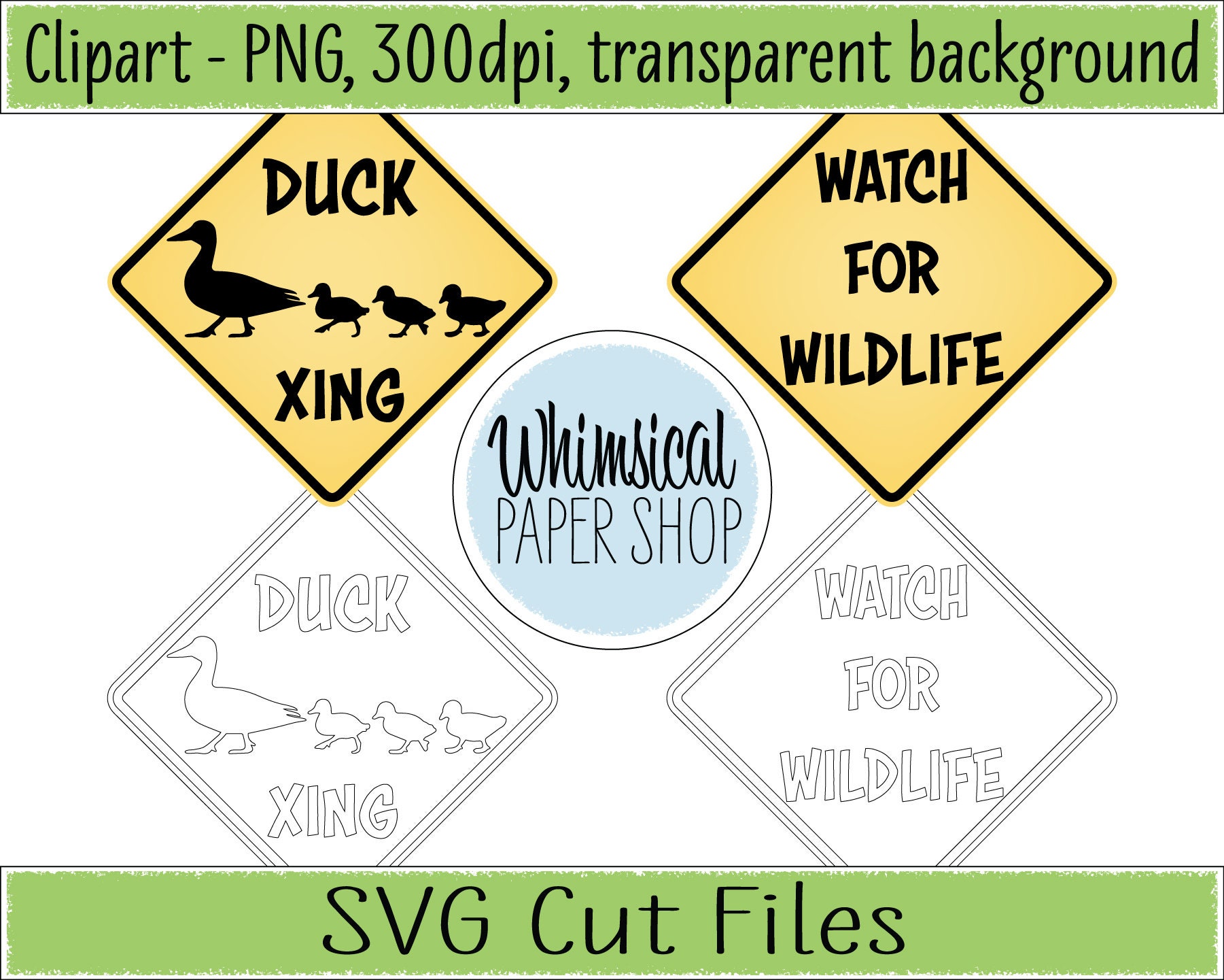 Duck Crossing Sign Clip Art