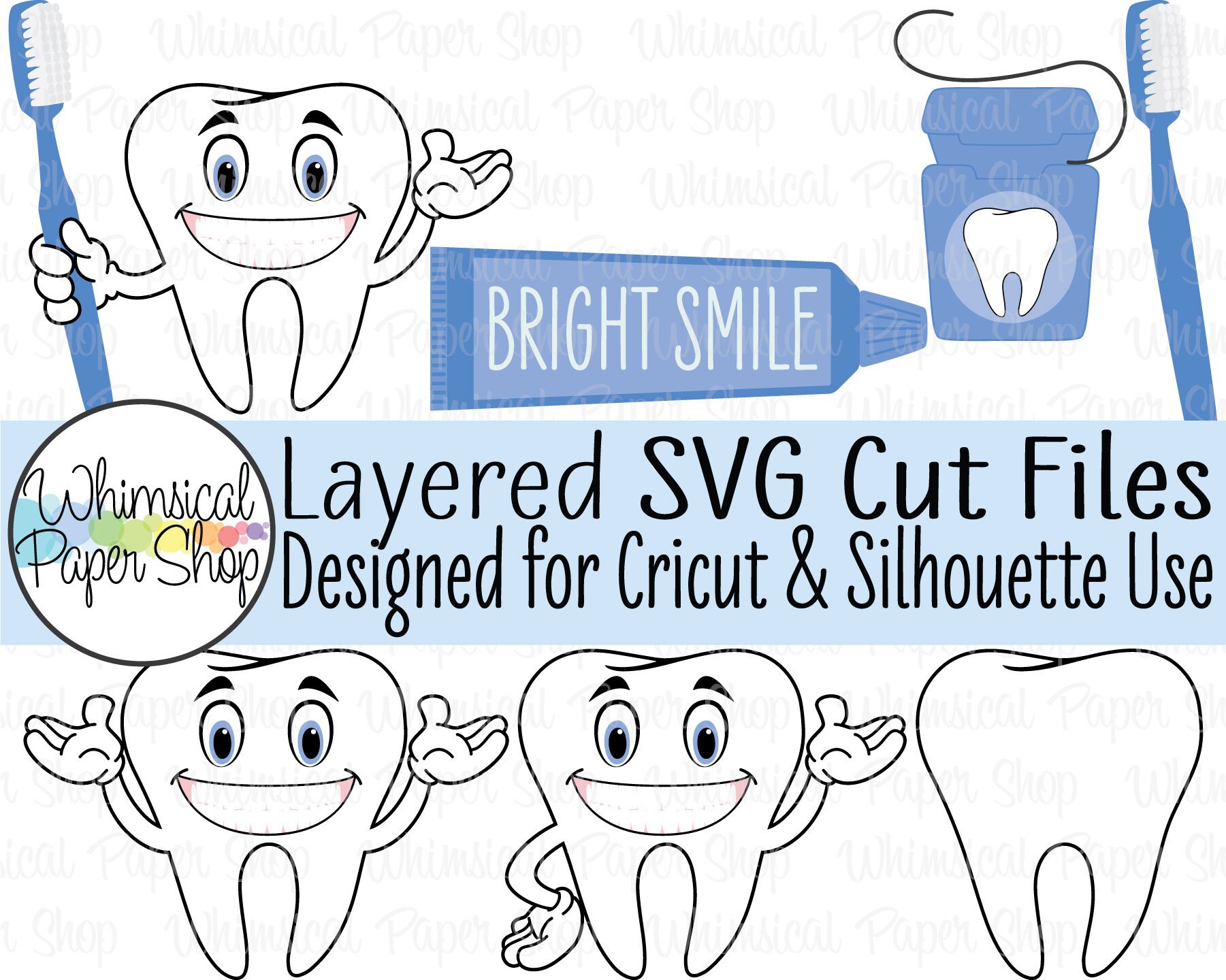 Buy Tooth SVG Clipart Set Dental Clipart Floss Svg Teeth Svg Online in ...