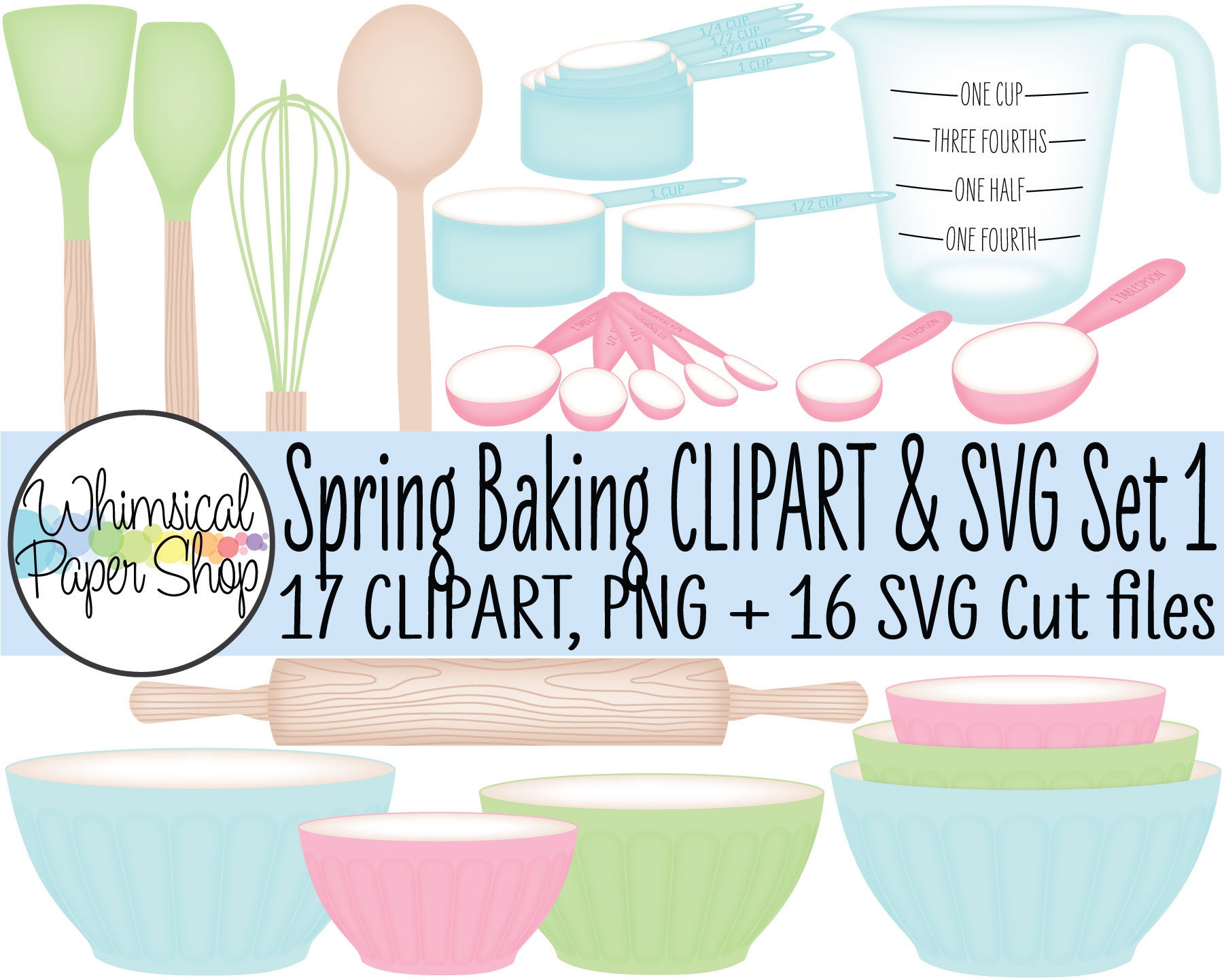 Measuring Cups And Spoons Clipart