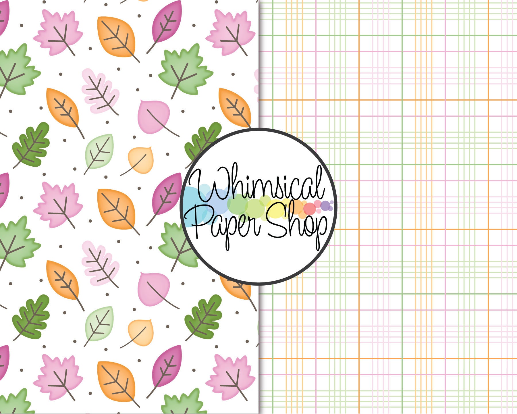 Fall Digital Papers Seamless Pattern Thanksgiving Pink - Etsy