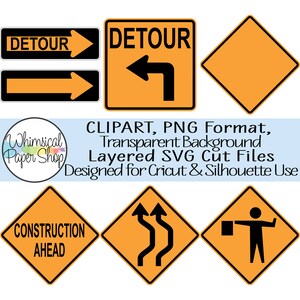 Construction SVG Clipart Set1, Printable Construction Clipart, Road ...