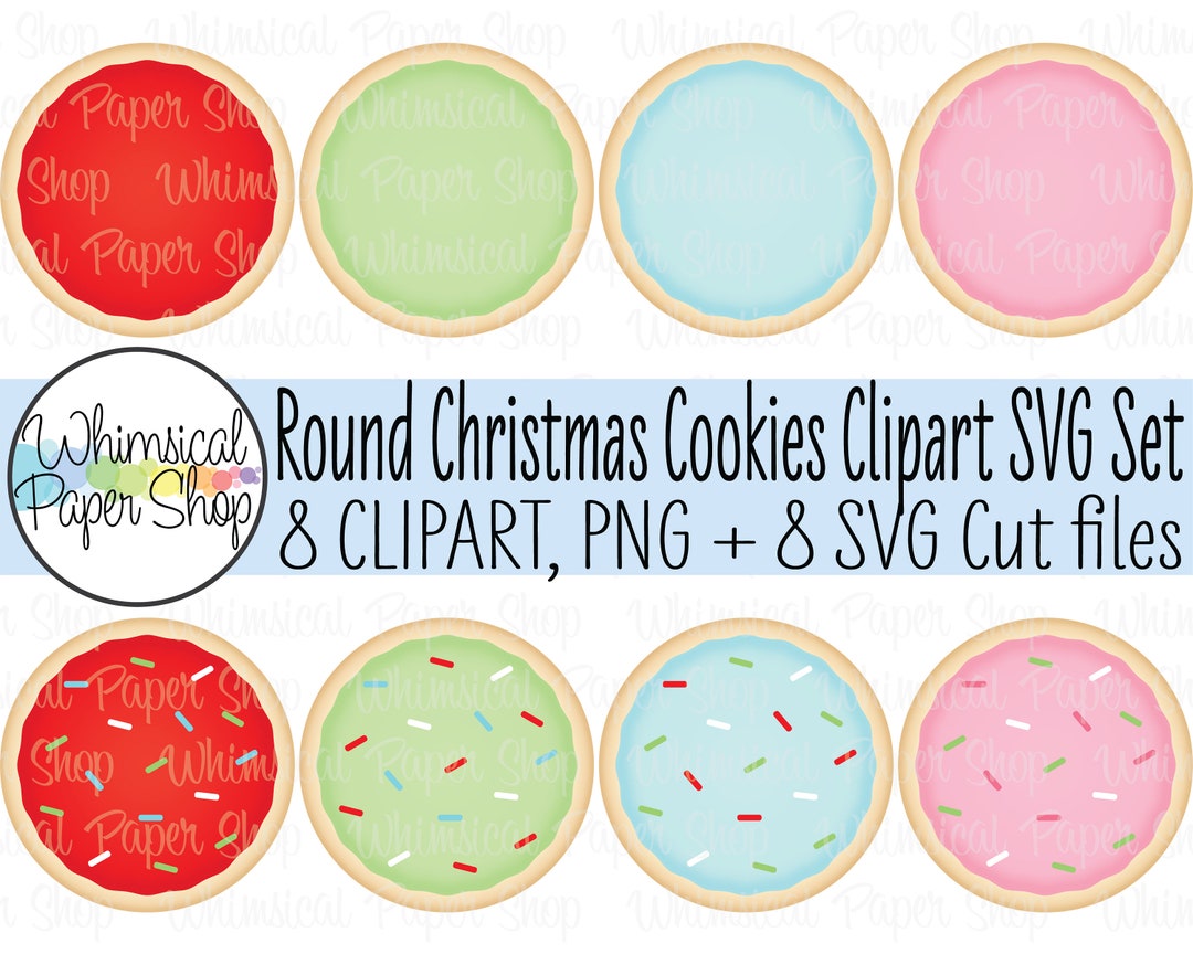 Cookie Baking Clipart SVG Set, Christmas Baking Svg, Christmas Cookie ...