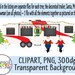 RV Camping Santa Clipart Set, Santa and Mrs Claus, Santa Claus Clipart ...