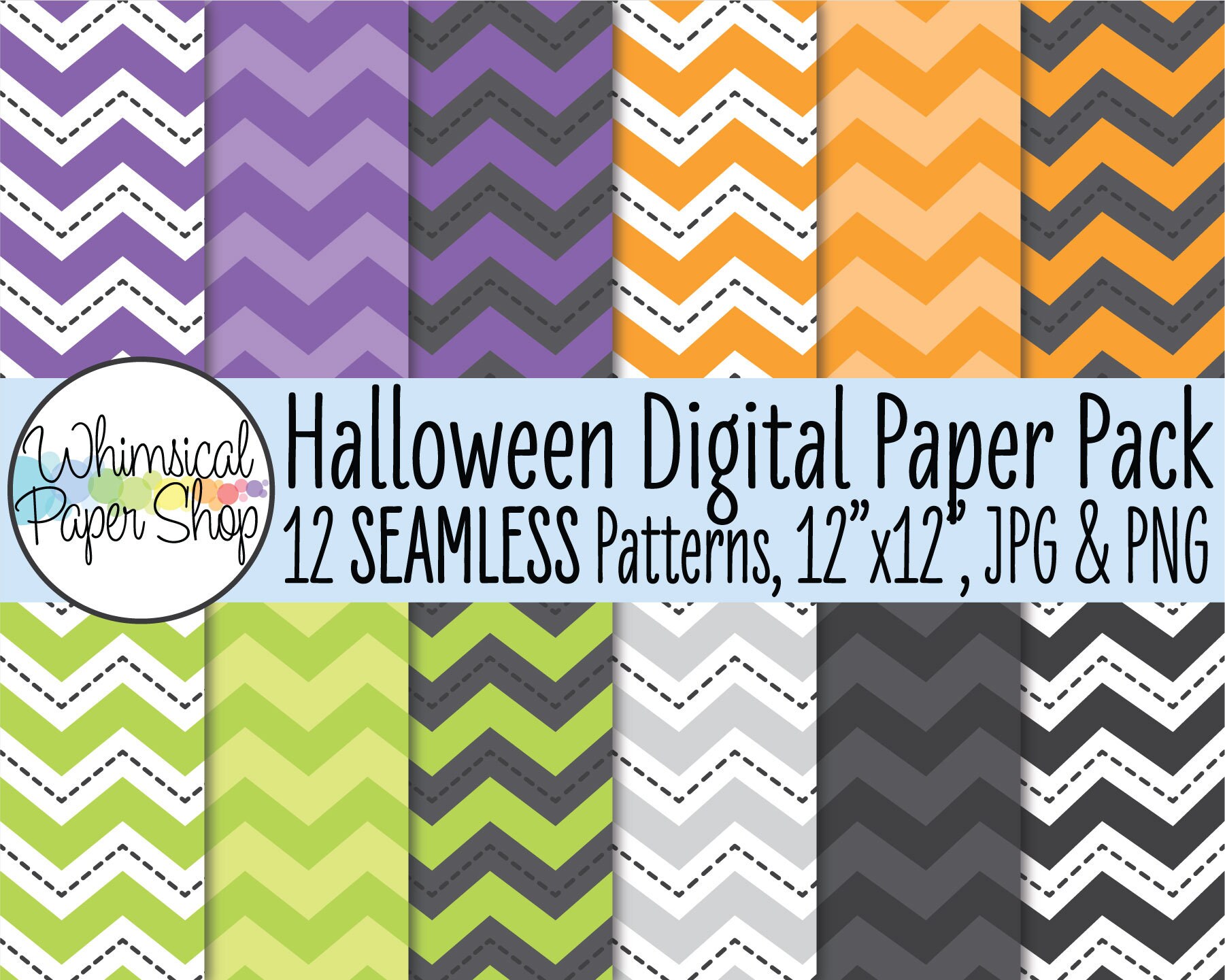 Halloween Chevron Print