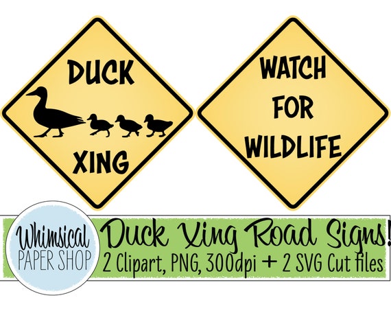 Duck Crossing Sign Clip Art