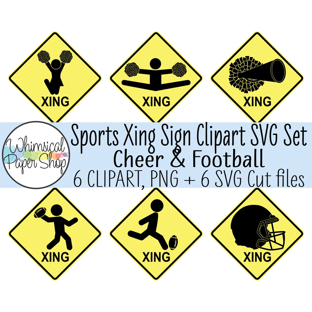 Printable Crossing Sign SVG Clipart, Cheerleader Xing Sign Svg ...
