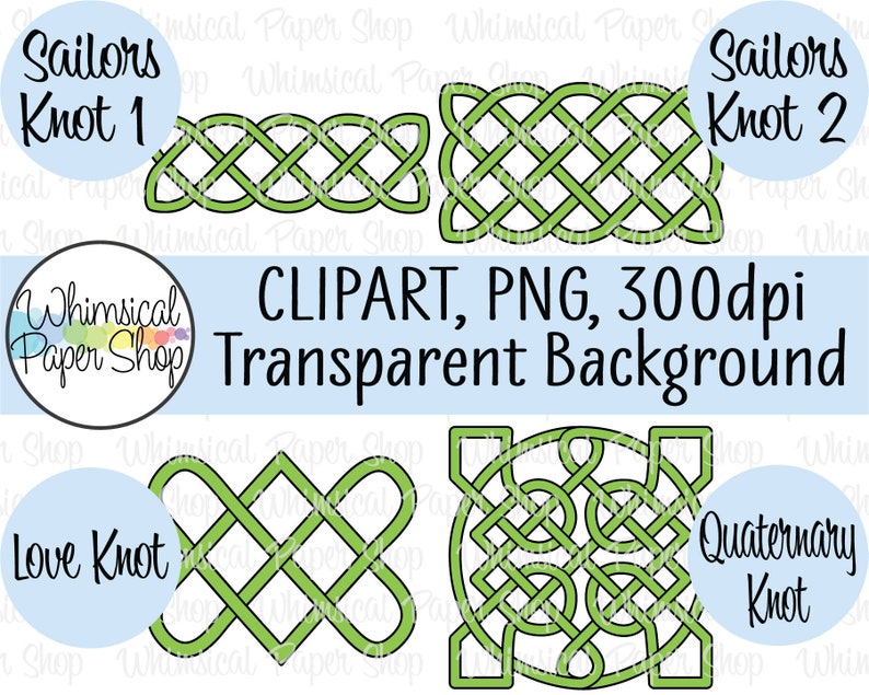 Celtic Knot PNG SVG Set Love Knot Sailors Knot Quaternary - Etsy