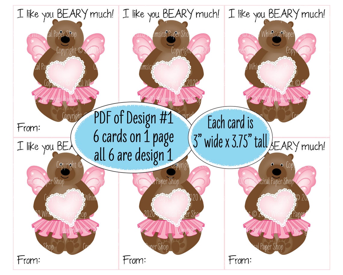 Printable Valentine's Day Cards for Kids Valentine Tag - Etsy