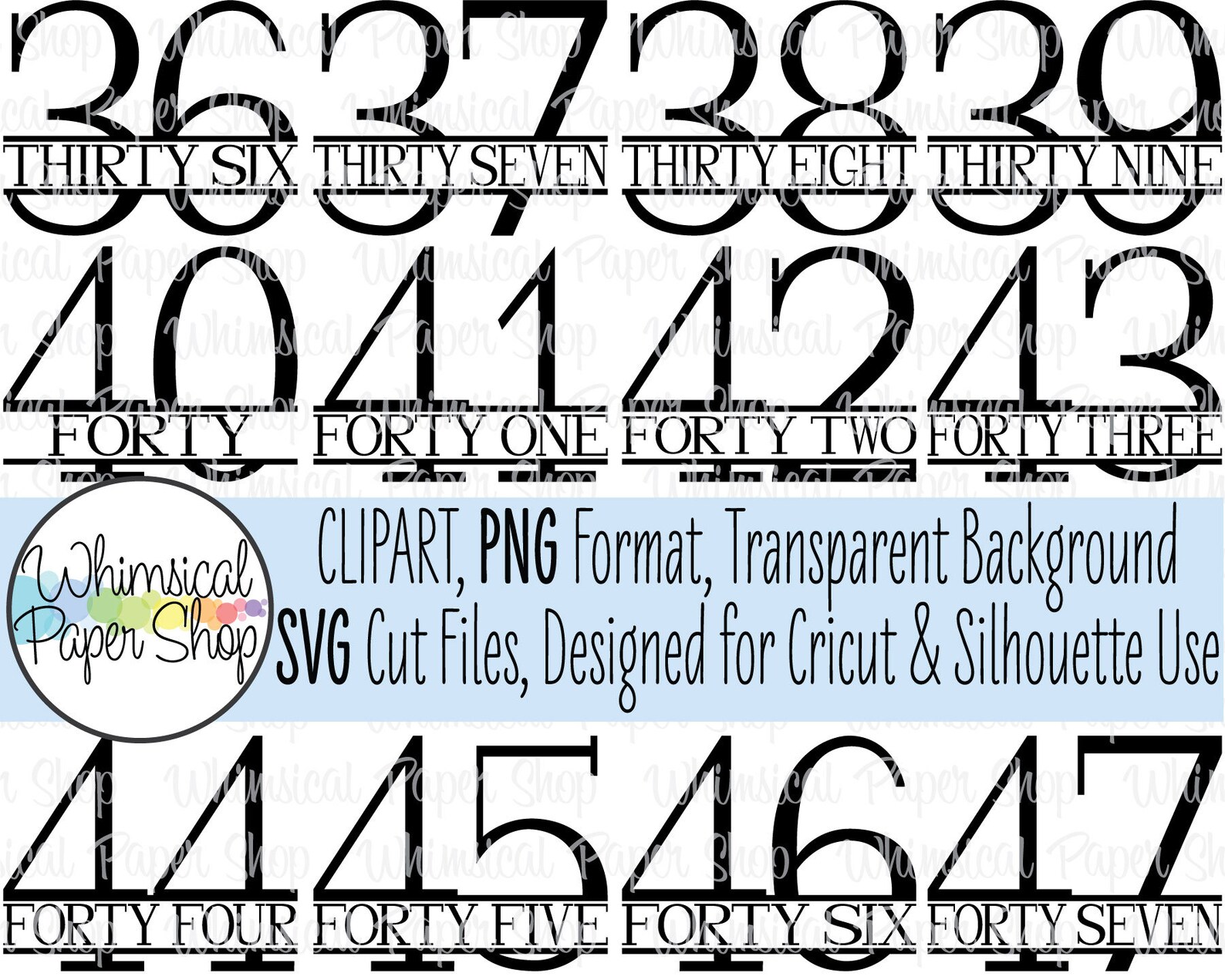 Split Monogram SVG & Clipart Set Table Number Svg Split - Etsy