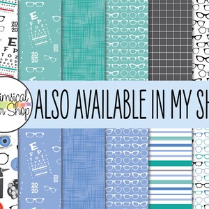 Seamless Eye Chart Digital Paper 2, Eye Doctor Digital Paper, Optometry ...