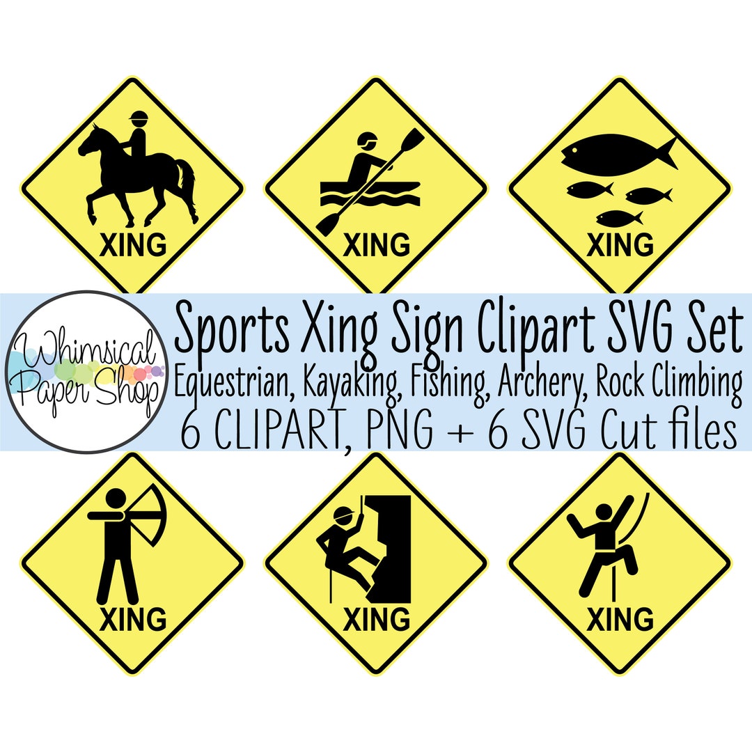 Crossing Sign SVG Clipart, Printable Xing Sign, Xing Sign Clipart ...