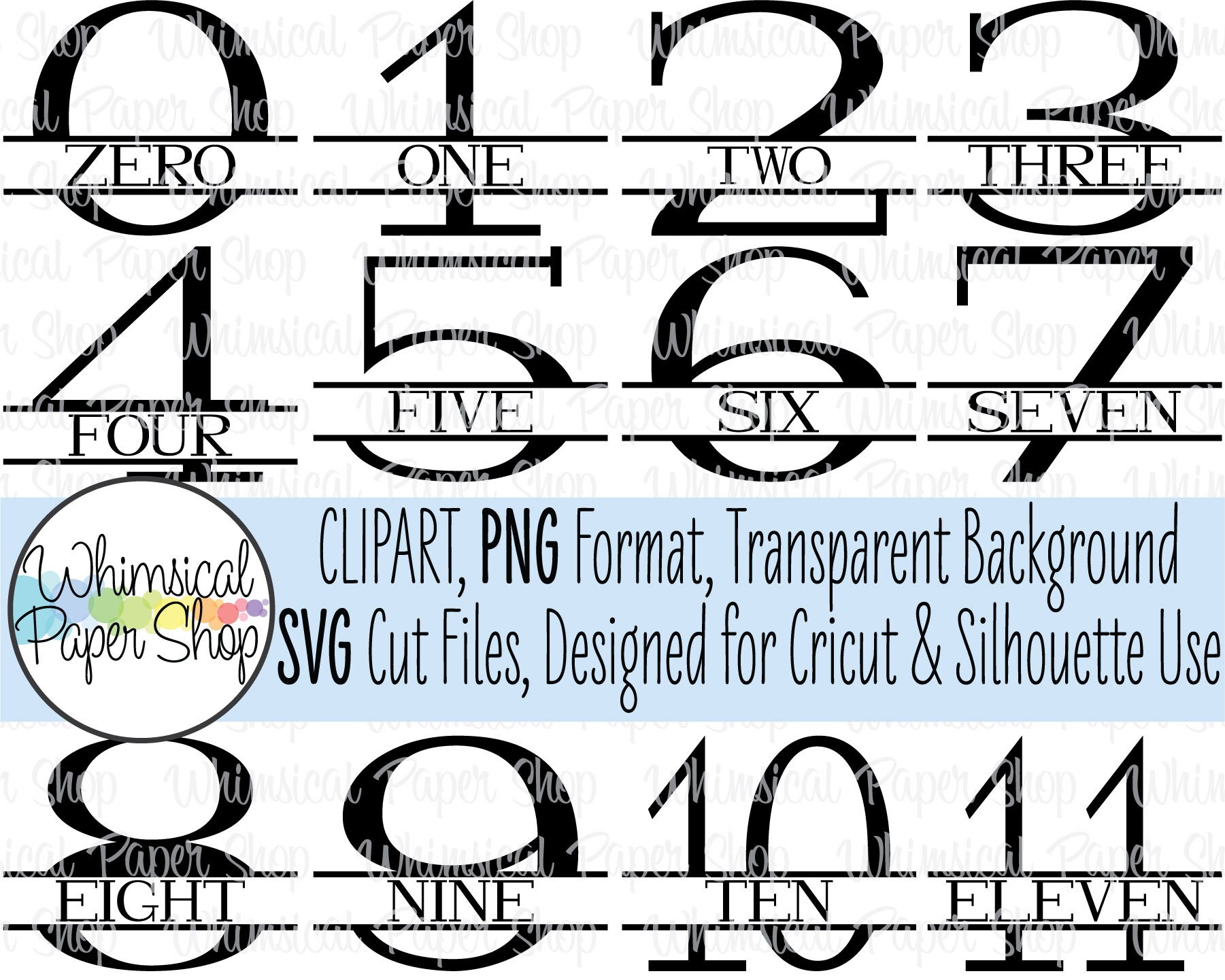 Split Monogram SVG & Clipart Set Table Number Svg Split - Etsy